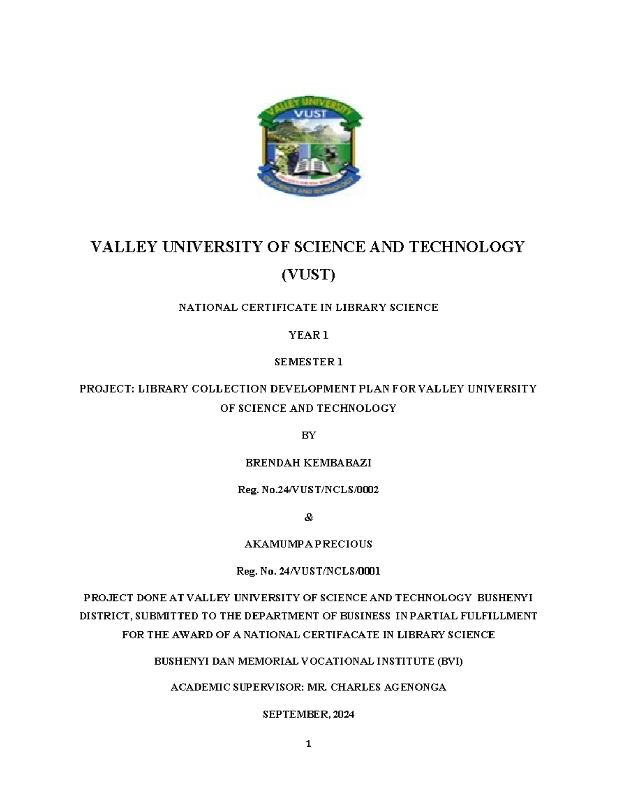 Library Collection Development Plan Project - NCLS 1, VUST - Studocu