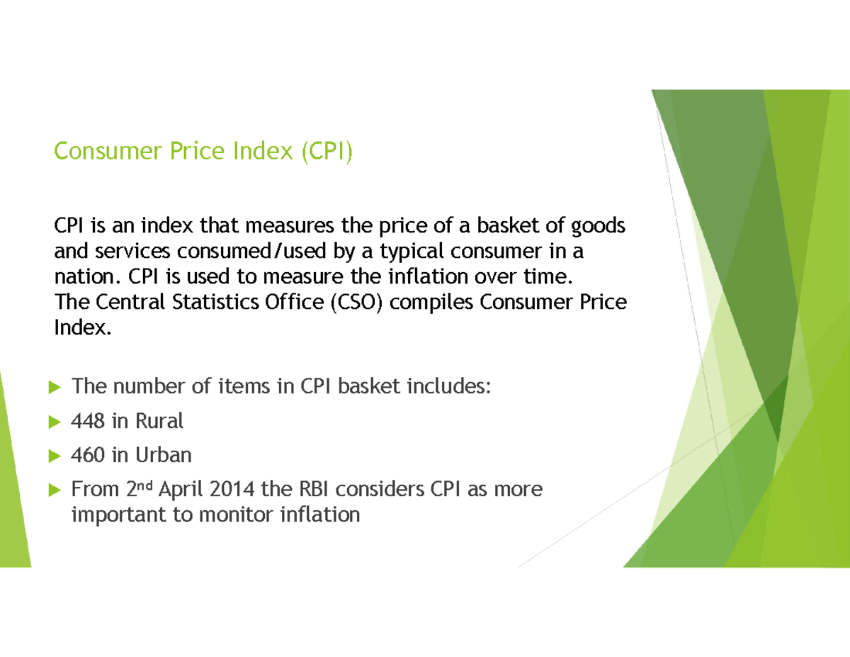 Full Notes 03 - Consumer Price Index (CPI) CPI is an index that ...