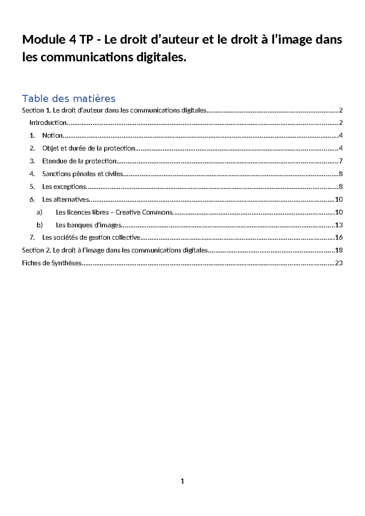 TP Droit à l'Image 2025 : Module 4 sur les Communications Digitales ...