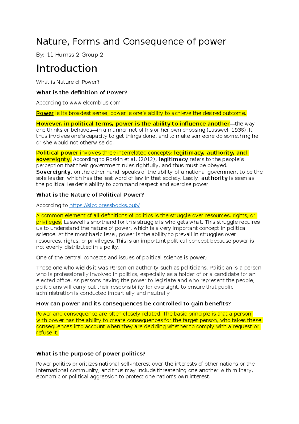 Nature, Forms and Consequences (Student ver) - Nature, Forms and ...