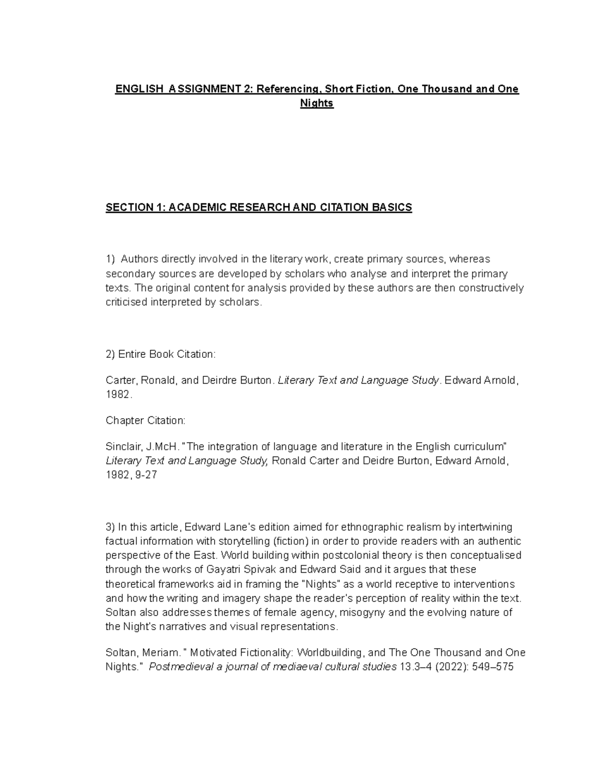 English Assignment Citation Workshop - ENGLISH ASSIGNMENT 2 ...