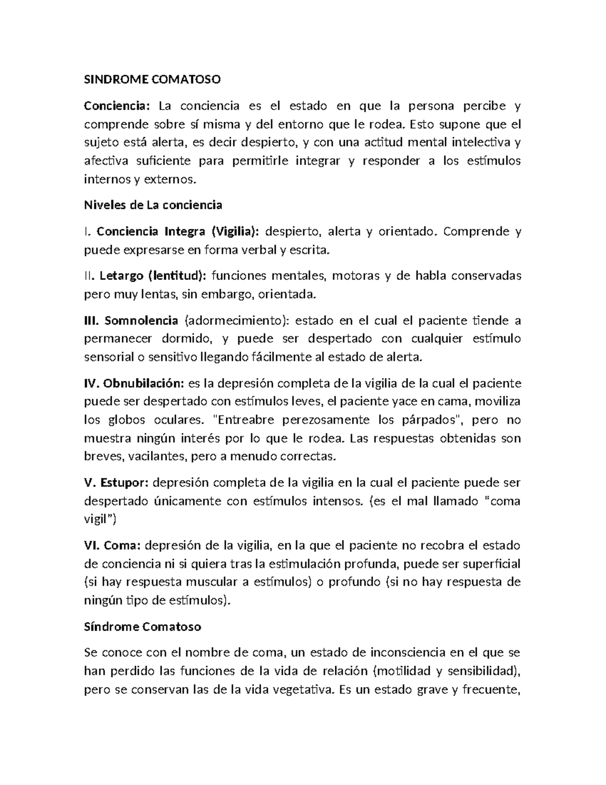 Título del documento: Síndrome Comatoso - Conceptos y Evaluación ...
