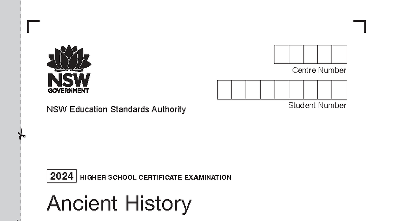 2024 HSC Ancient History Exam Paper: Key Questions & Guidelines - Studocu