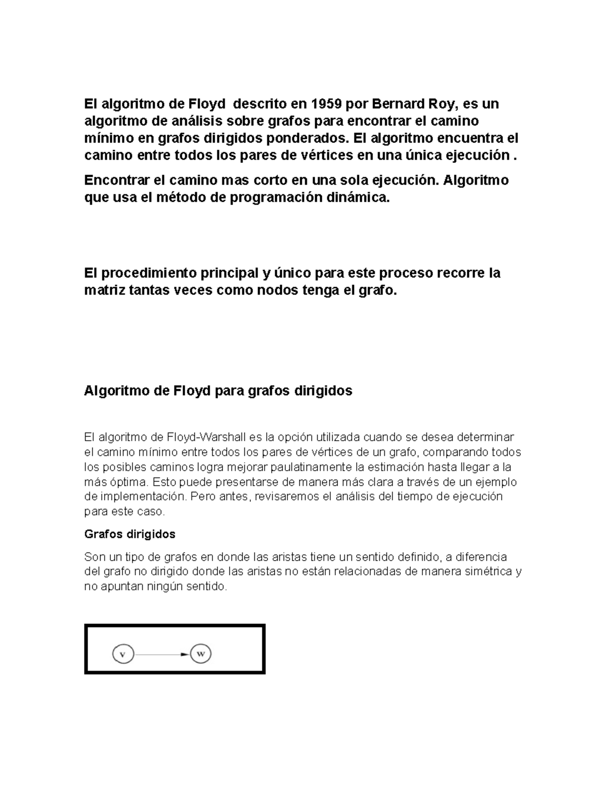 Algoritmo de Floyd-Warshall en Grafos Dirigidos: Análisis y ...