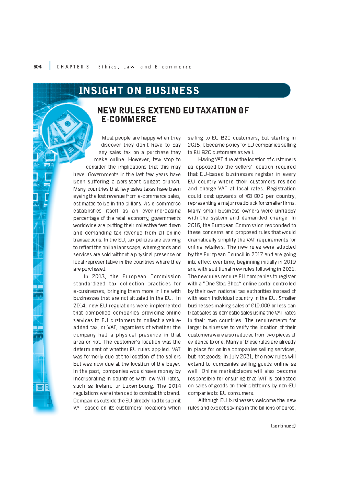 New Rules (EU) - Case Study on E-Commerce Taxation Insights - Studocu