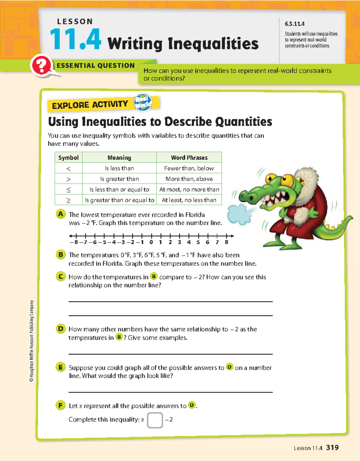 River Bell - L 11.4 Writing Inequalities Notes - Studocu