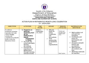 COT Lesson PLAN -Finding the Area of Circle - Grades 5 DAILY LESSON LOG ...