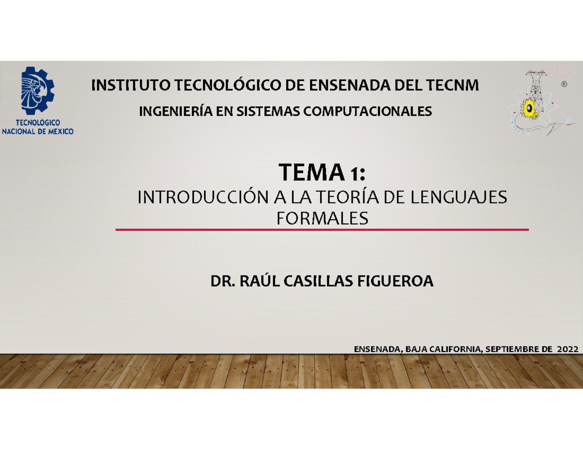 T1. Introducción a la Teoría de Lenguajes Formales - Notas de Clase - Studocu