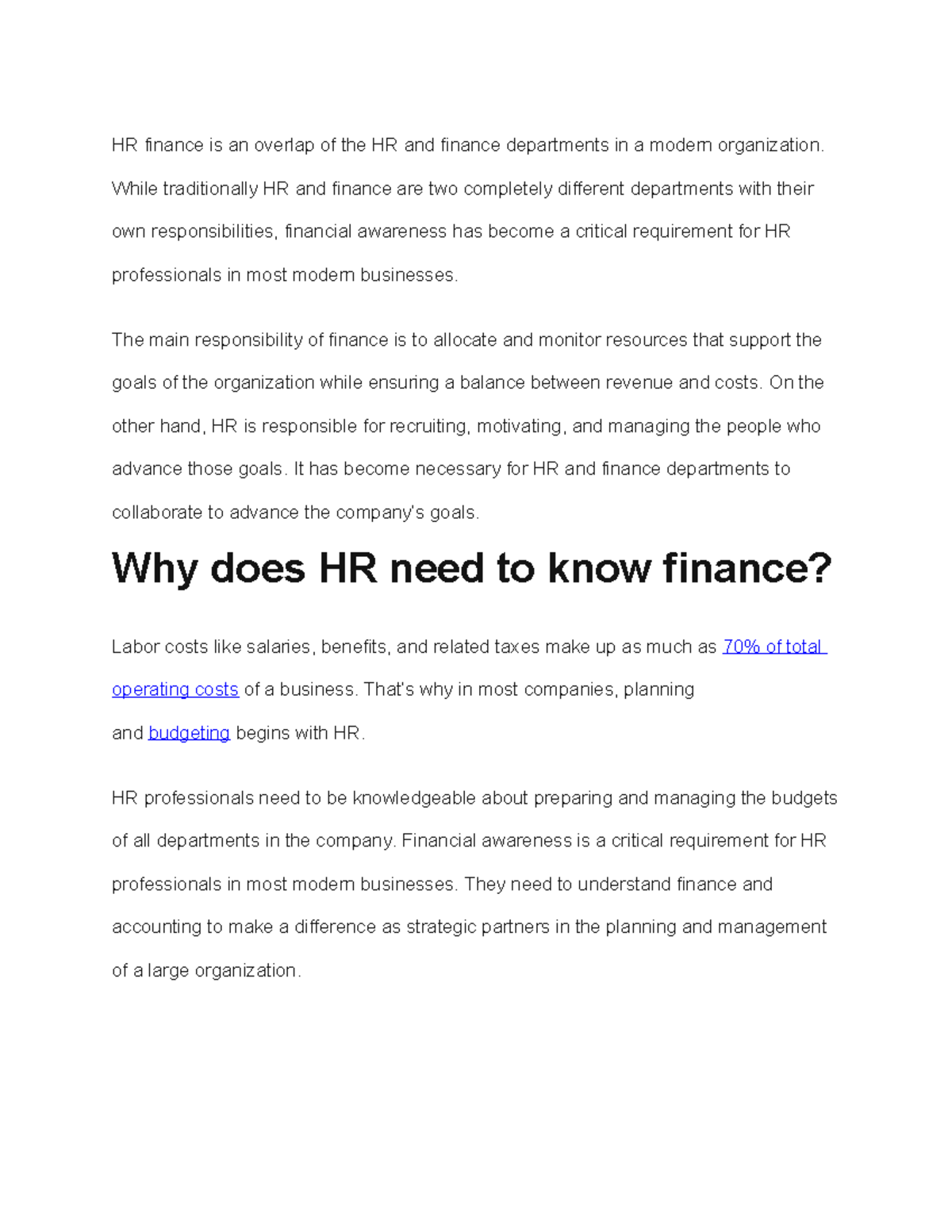 Hr and fince - file - HR finance is an overlap of the HR and finance ...