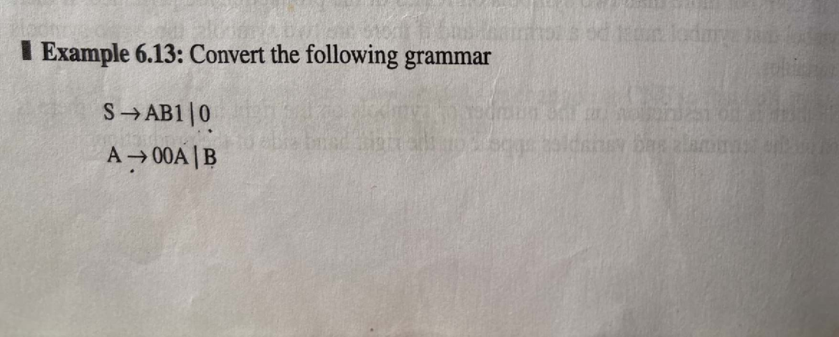 Converting Grammar to GNF: Example 6.13 and Related Concepts - Studocu