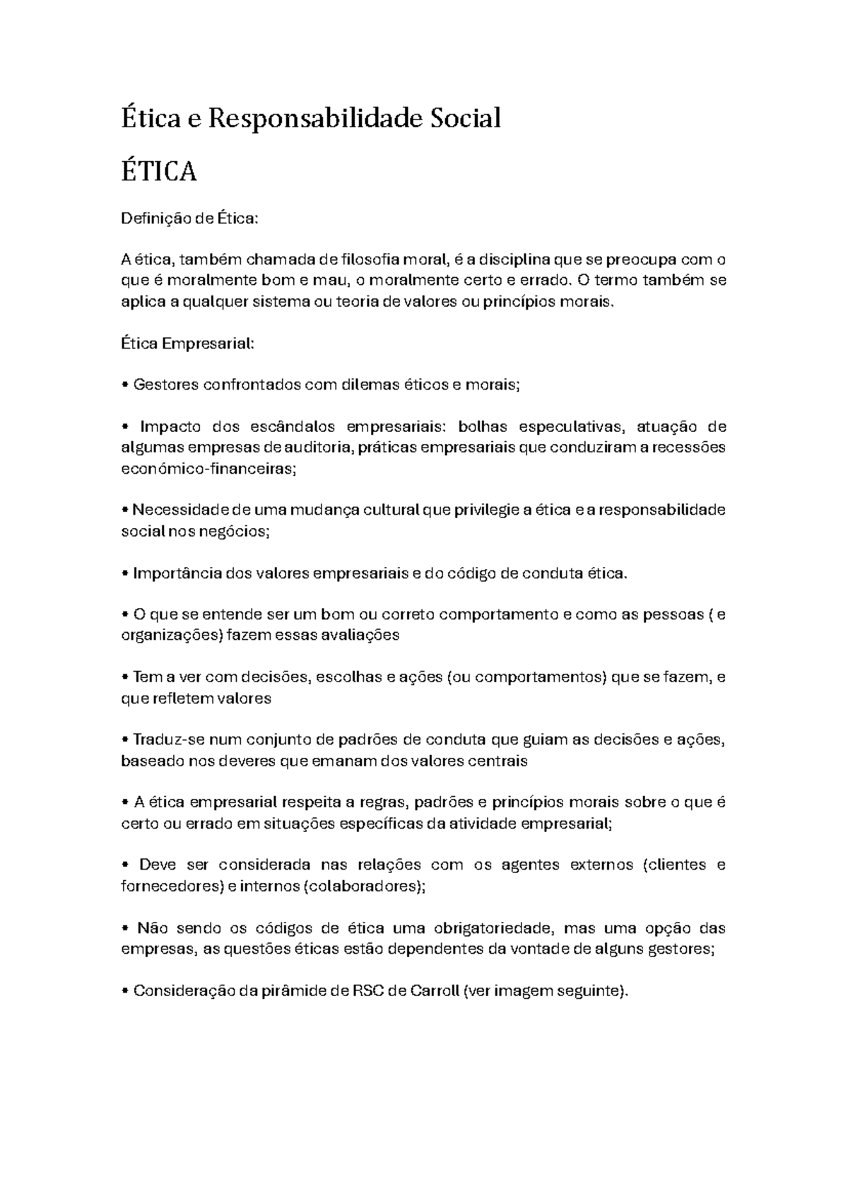 Ética e Responsabilidade Social - Ética e Responsabilidade Social ÉTICA ...