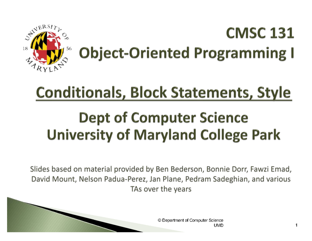 Java Control Flow & Conditional Statements Overview - CS 101 - Studocu