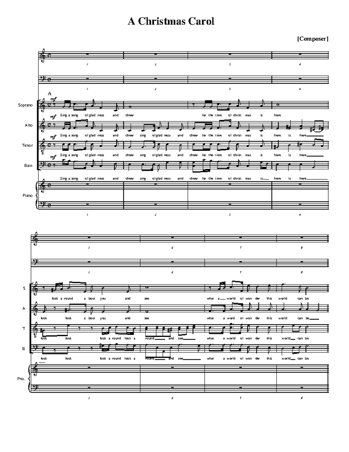 A Christmas Carol: Vocal Arrangement & Lyrics Analysis - Studocu