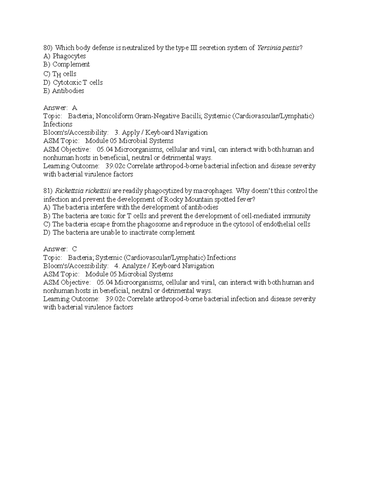 Test Bank for Prescott's Microbiology 12th Ed. (ASM Module 05) - Studocu