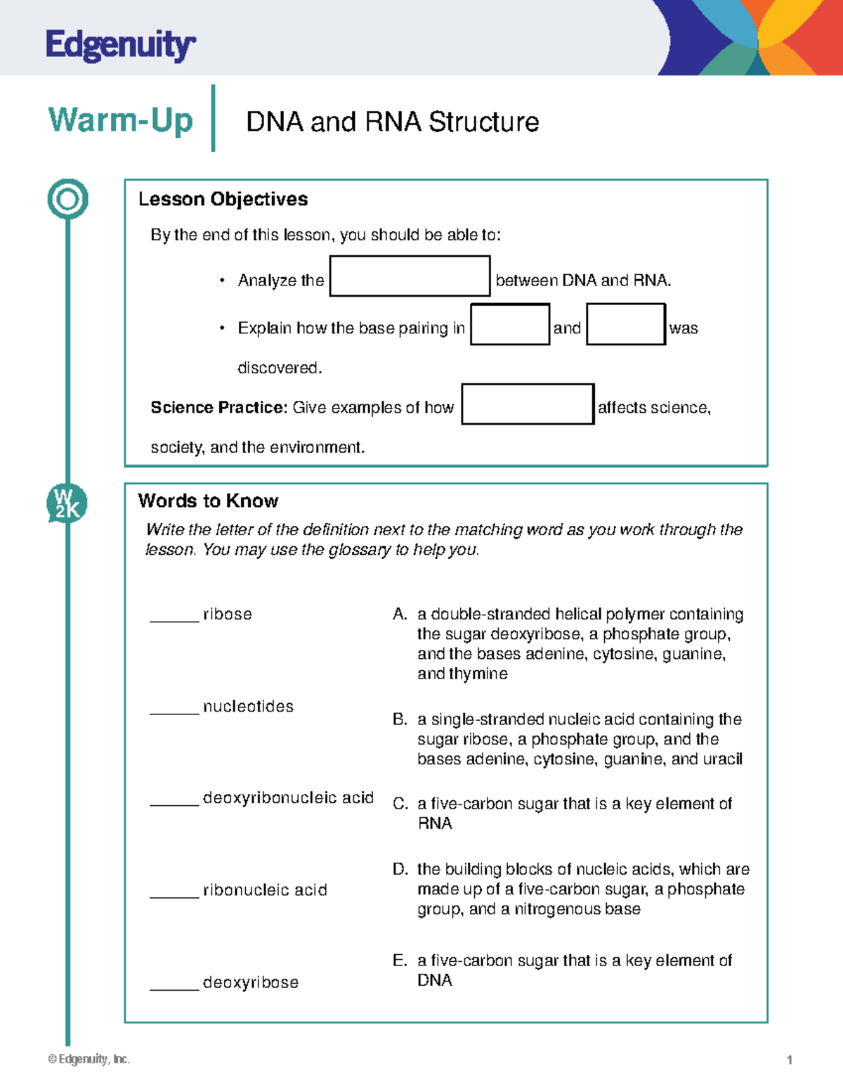 DNA and RNA Structure Lesson: Key Concepts & Discoveries - Studocu