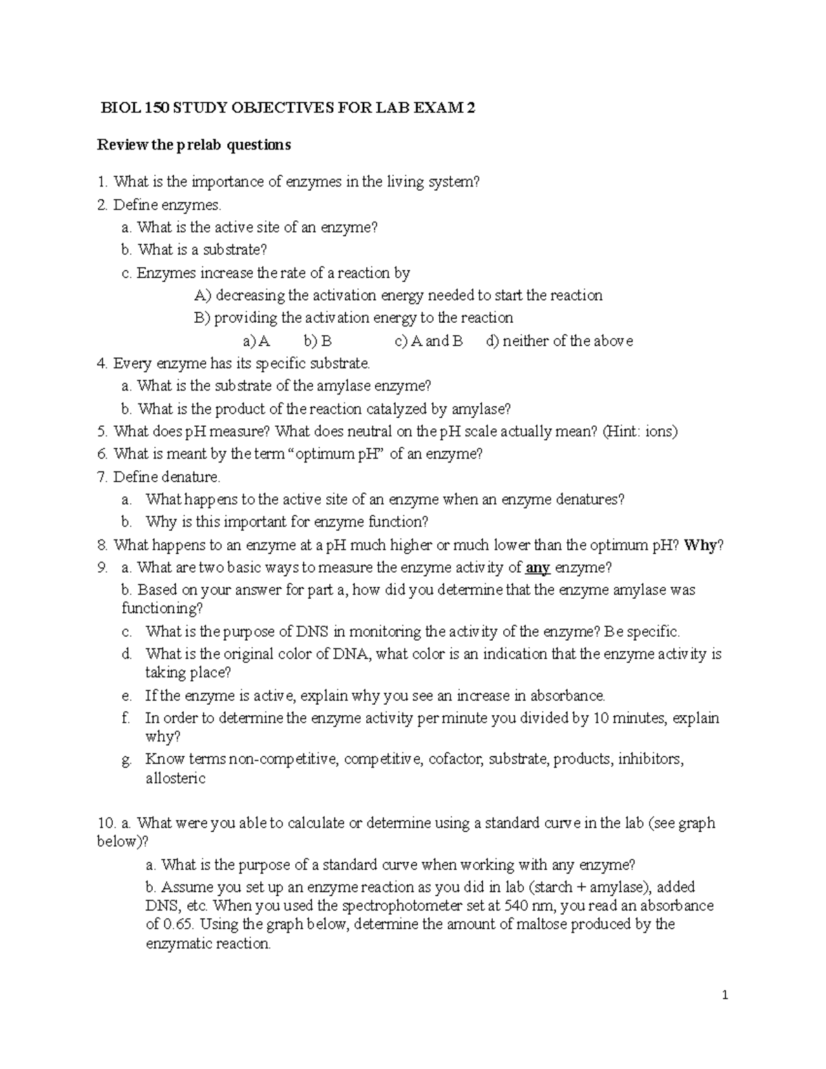 Lab exam 2 Study Objectives-F22-rev 17 nov - BIOL 150 STUDY OBJECTIVES FOR LAB EXAM 2 Review the ...