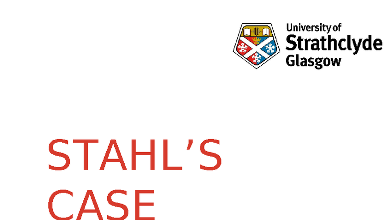 CASE STUDY: STAHL'S SHIFT TO RENTAL MODEL - GROUP A BEBA - Studocu