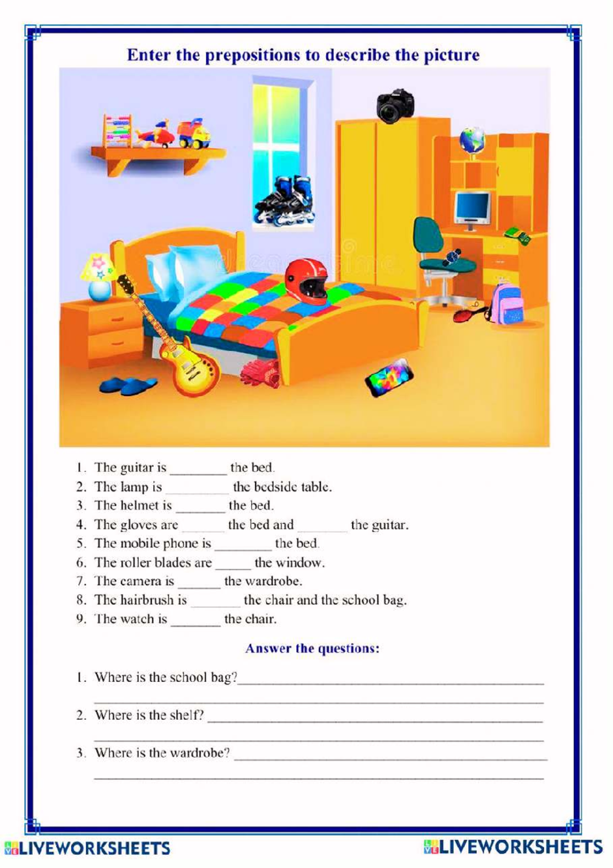 Preposition of Time, Direction, and Manner: Exercises and Examples ...