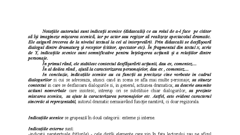 Notațiile autorului - Română Bacalaureat Subiectul 2 - Studocu