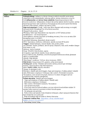 Study Guide for final MDC 3 (Mod 8 through 10) - Module 8: Student Note ...