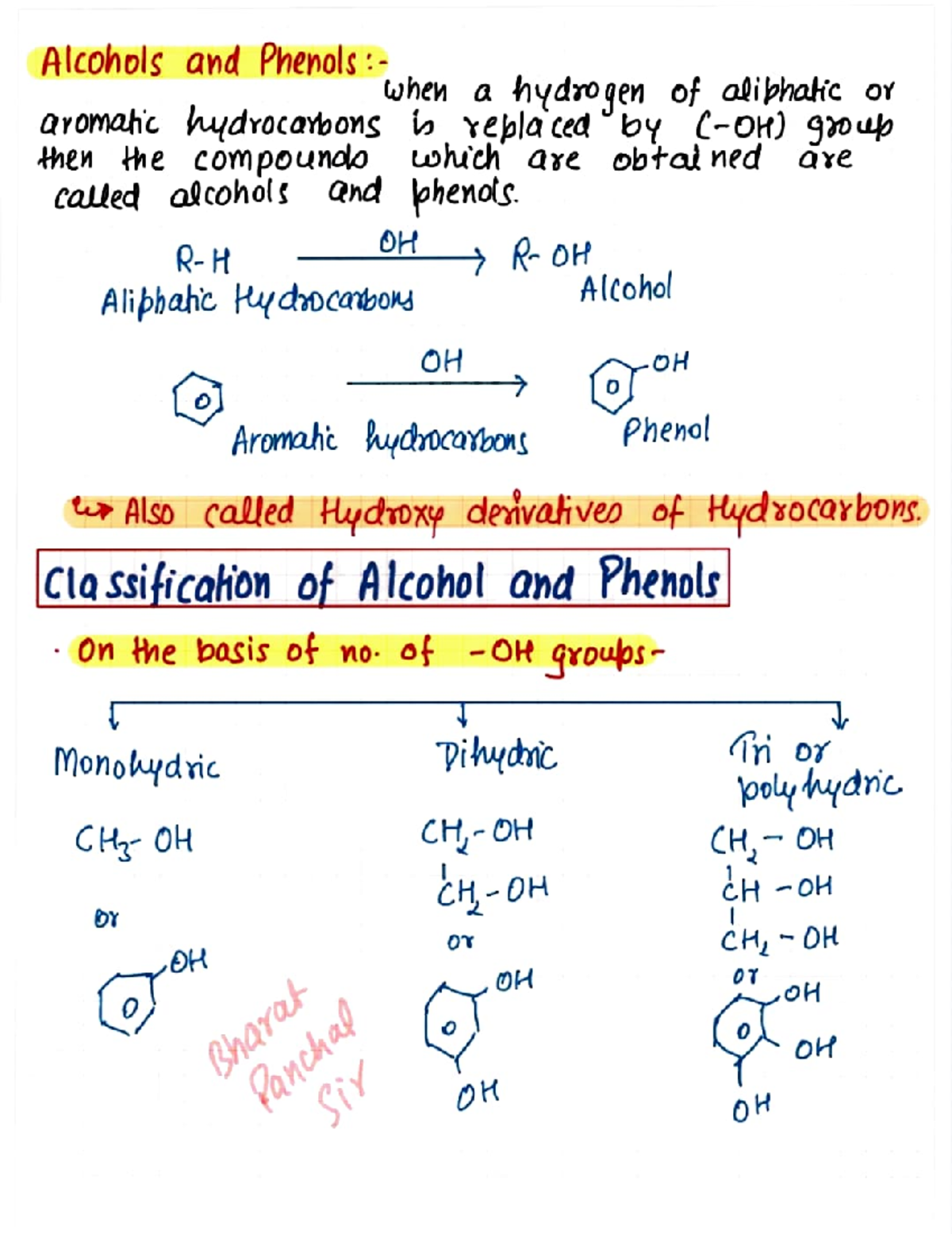 Alcohols and Phenols: Classification, Preparation, and Properties ...
