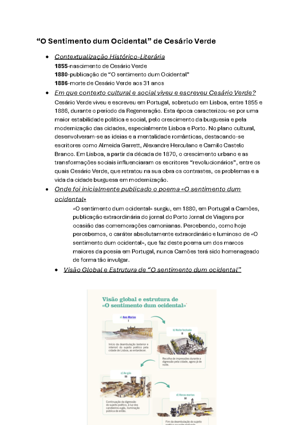 Análise Crítica de "Sentimento dum" de Cesário Verde - Document 15-2 ...
