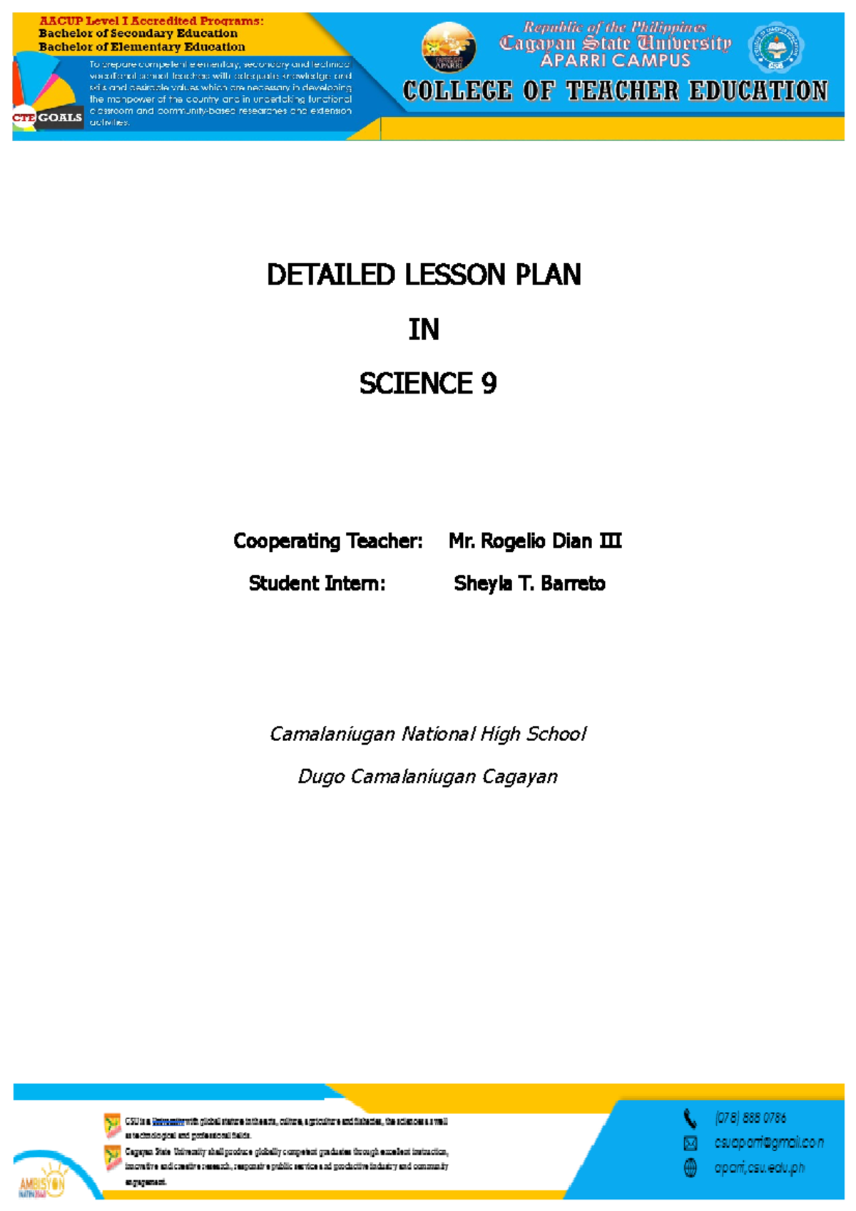 Organic Compounds Detailed Lesson Plan - Science 9 - Studocu