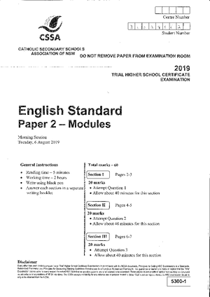 English Standard- Module A Notes - Ali Cobby Eckermann - Module A ...