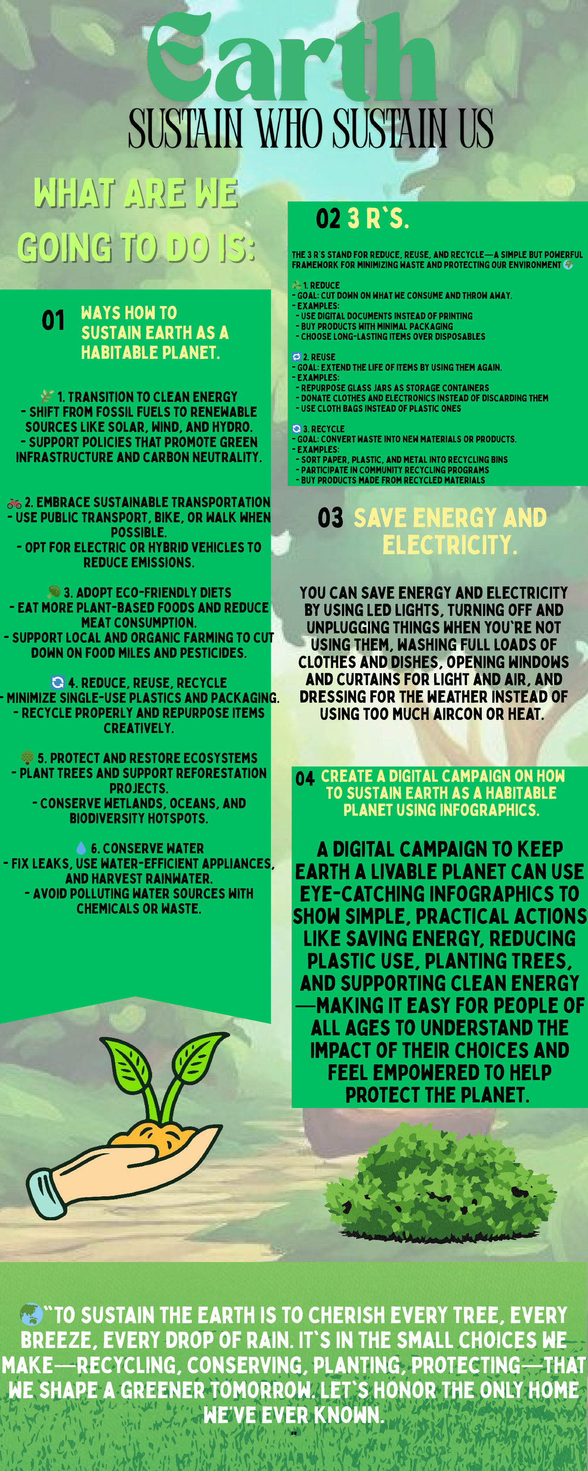 Green Infographic: 5 Ways to Save the Earth (2025) - Studocu
