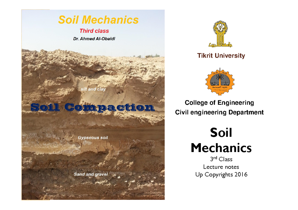 CH 8 Soil Compaction Overview and Analysis for Civil Engineering - Studocu