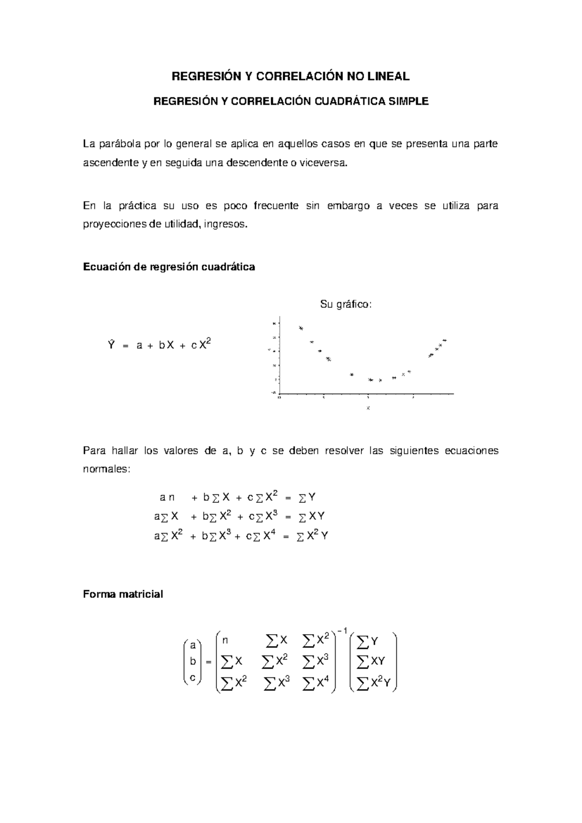 Regresión y Correlación NO Lineal: Análisis Cuadrático y Exponencial ...