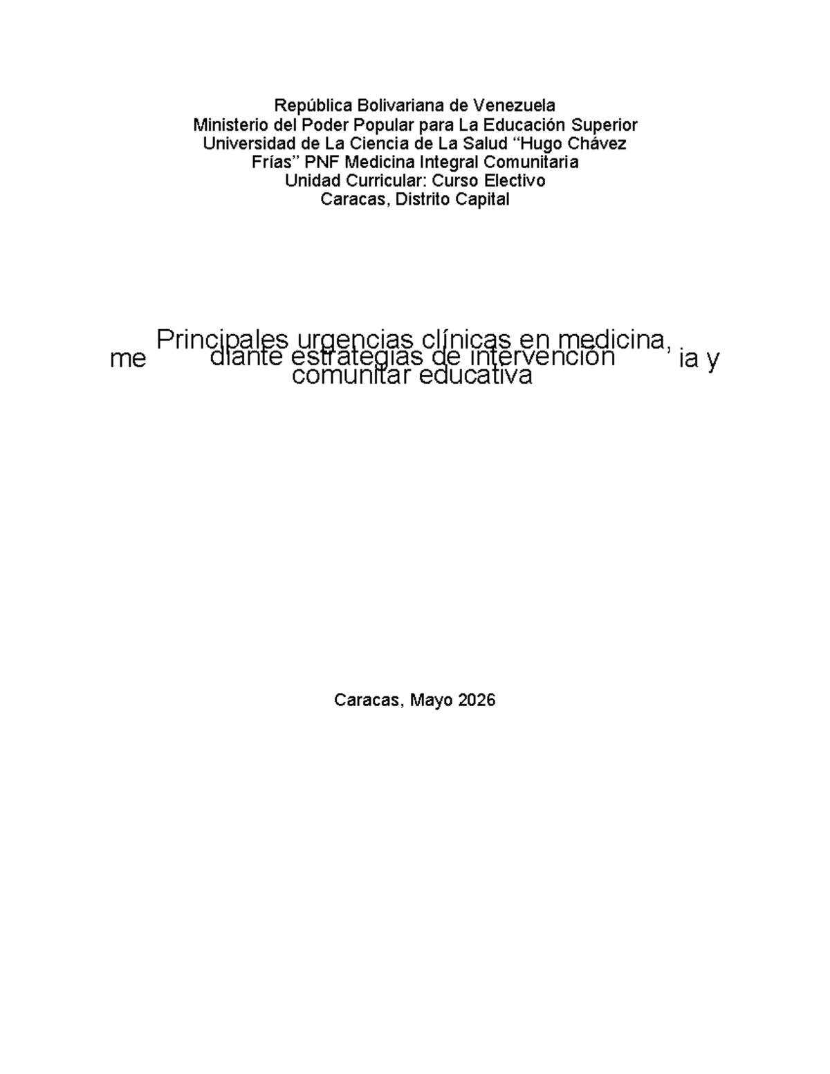 Urgencias Clínicas y Estrategias Comunitarias en Medicina PNF 2025 ...
