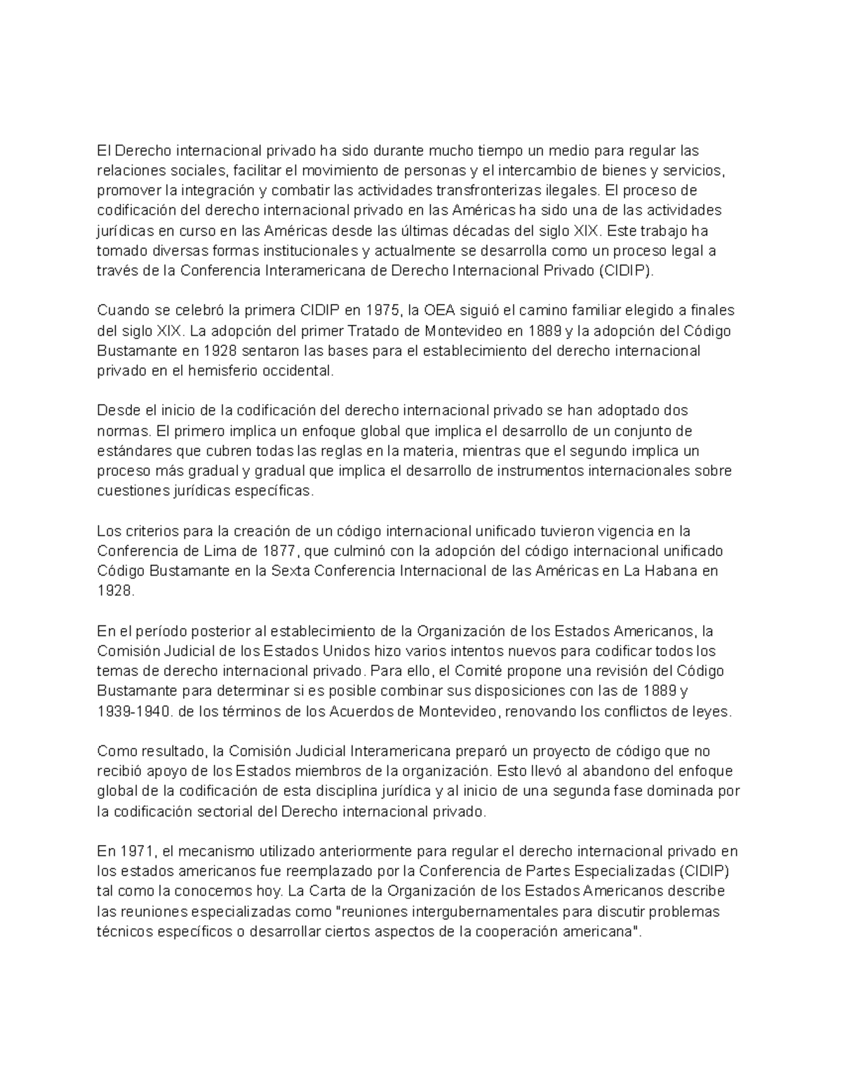 NIDAD 1. Actividad 1: Código Bustamante y Derecho Internacional Privado ...