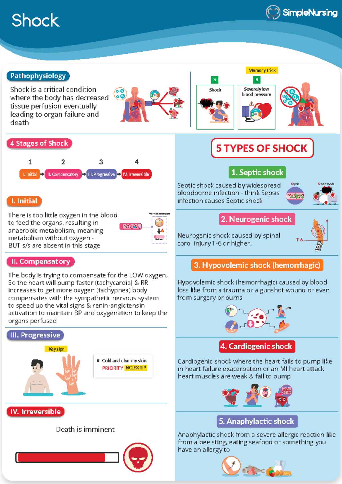 1. Shock - stages of - Shock Pathophysiology Shock is a critical ...