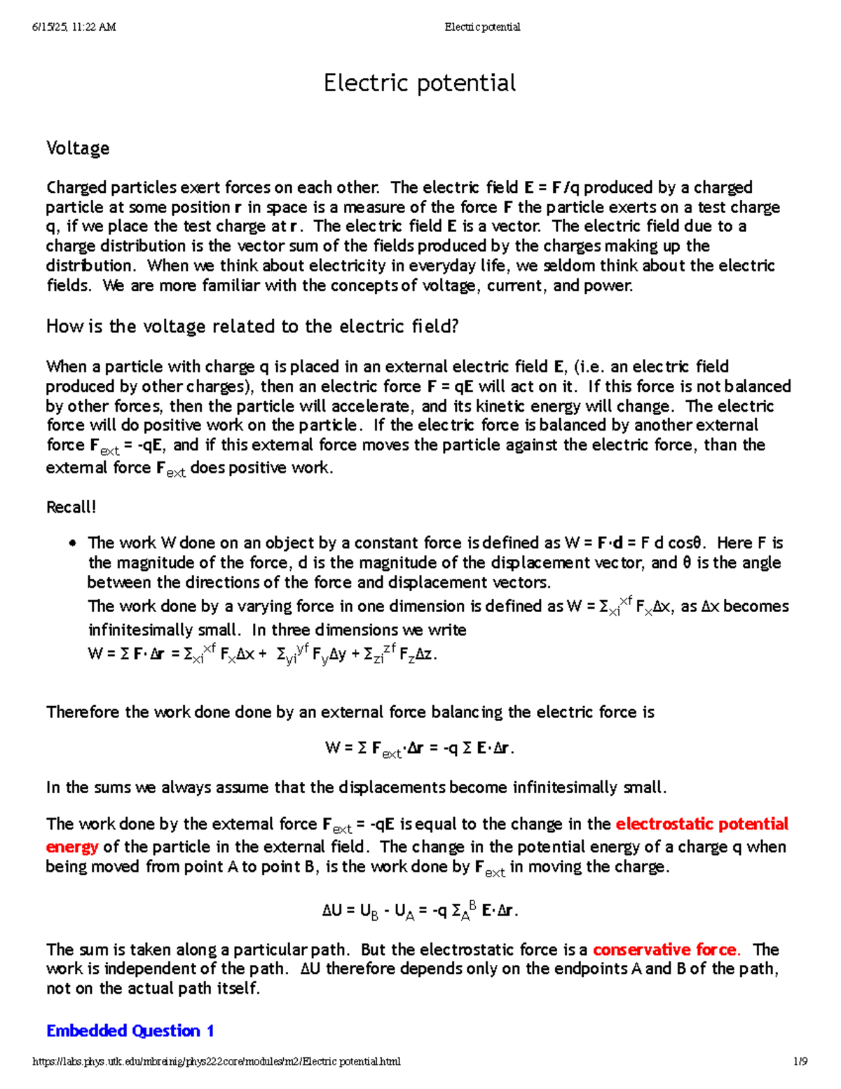 6-Phys 2 Mod 2 - Understanding Electric Potential and Voltage - Studocu