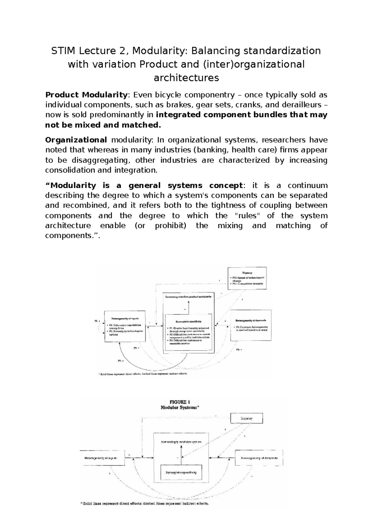 STIM Lecture 2: Modularity in Product & Organizational Architectures ...