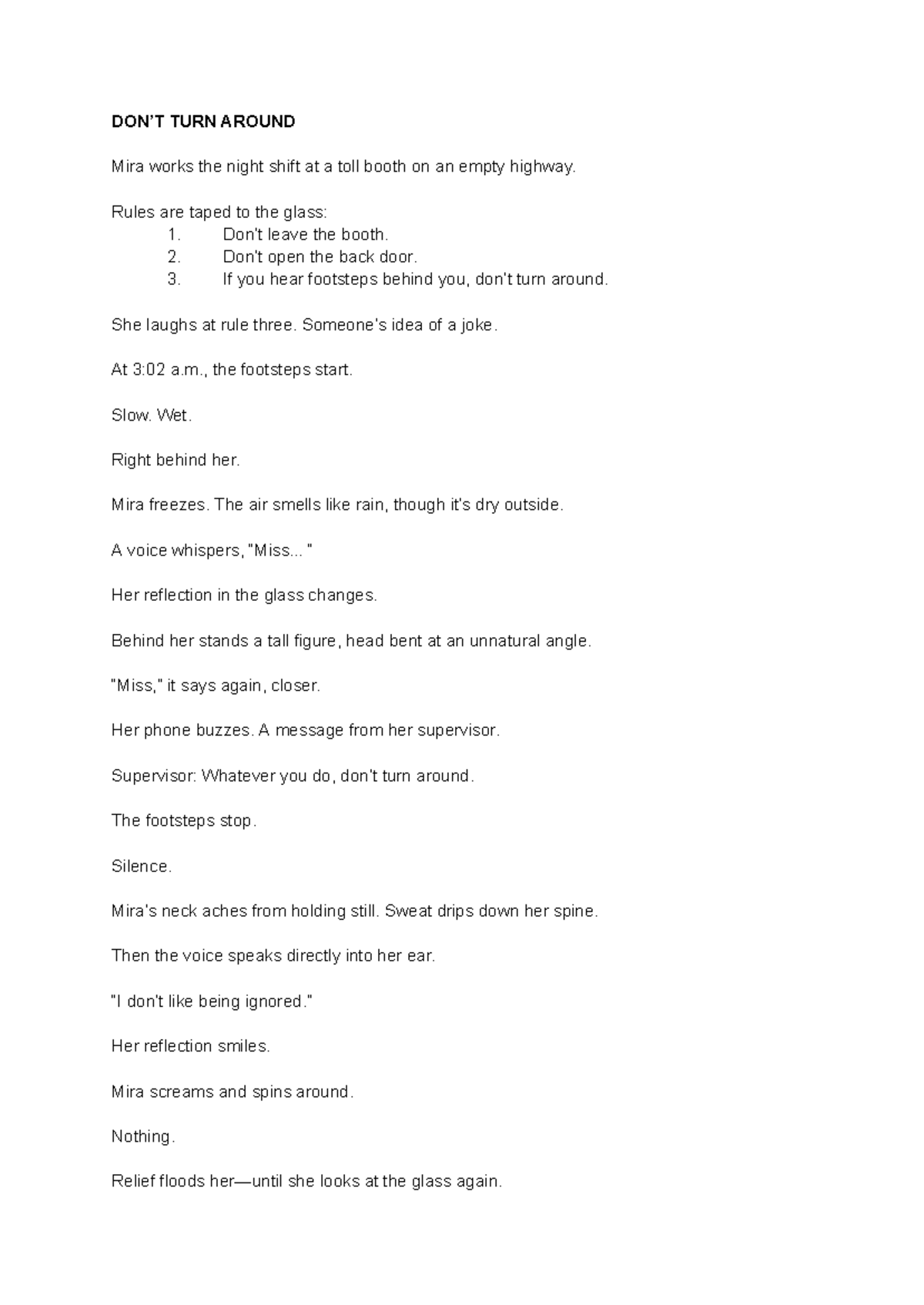 Don’t Turn Around - Storyline Analysis - Studocu