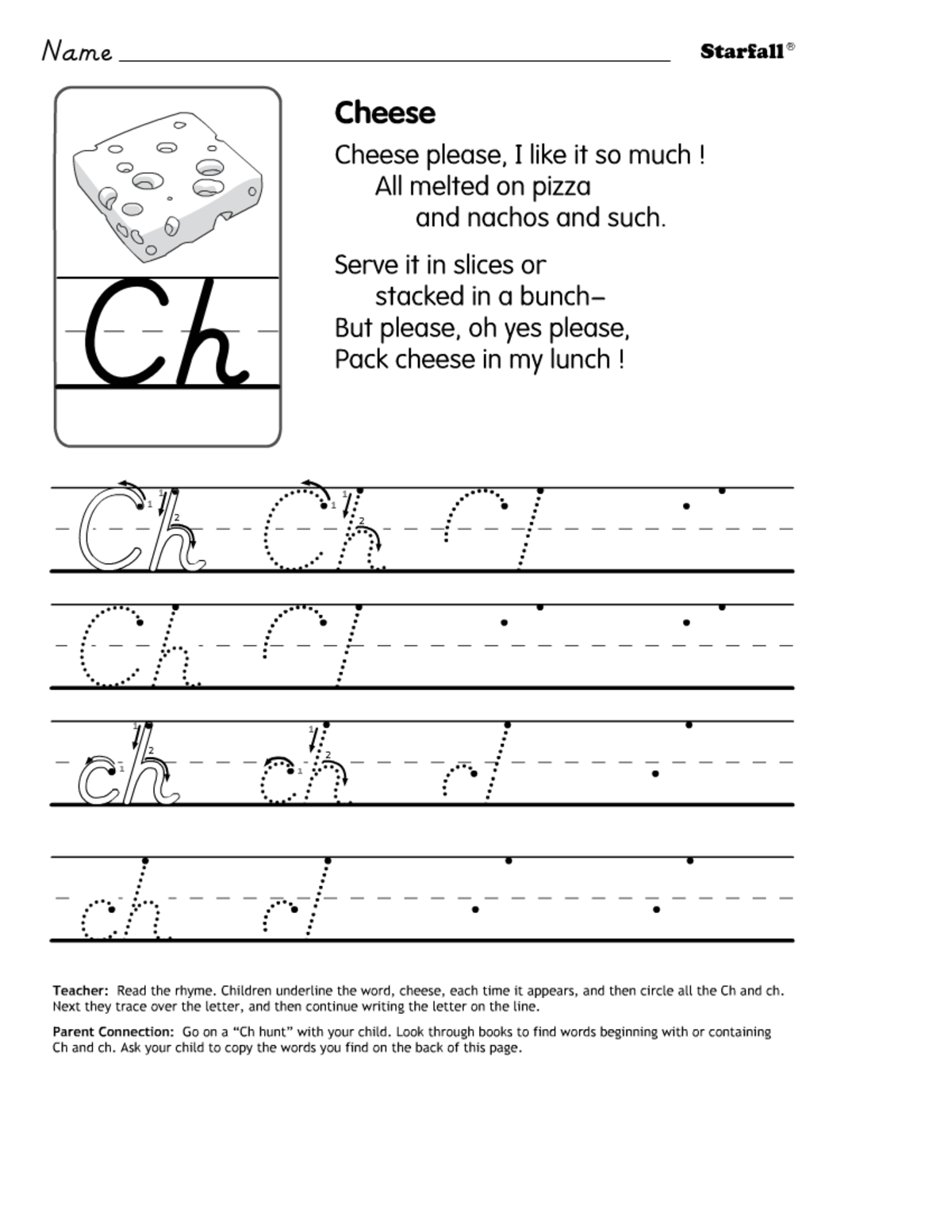 ABC Rhymes: Exploring 'Ch' and 'ch' with Cheese Fun! - Studocu