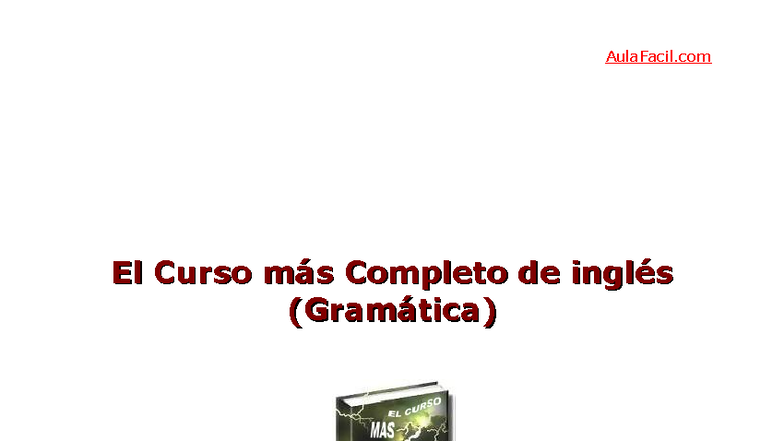 Curso de Inglés Completo (Gramática) - Omar Ali Caldela - Studocu