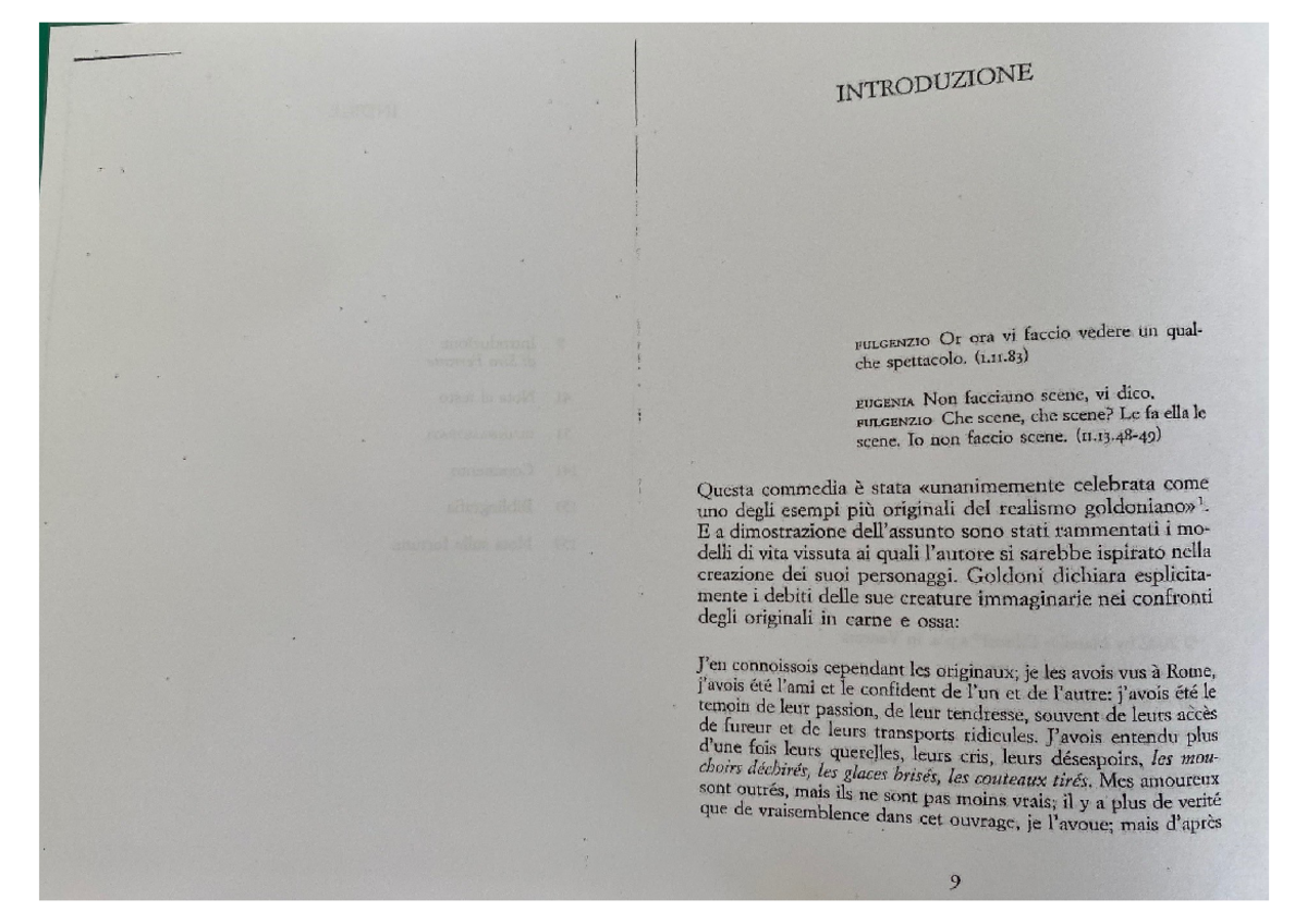 Introduzione al SIRO nella Commedia "Degli Innamorati" - Studocu
