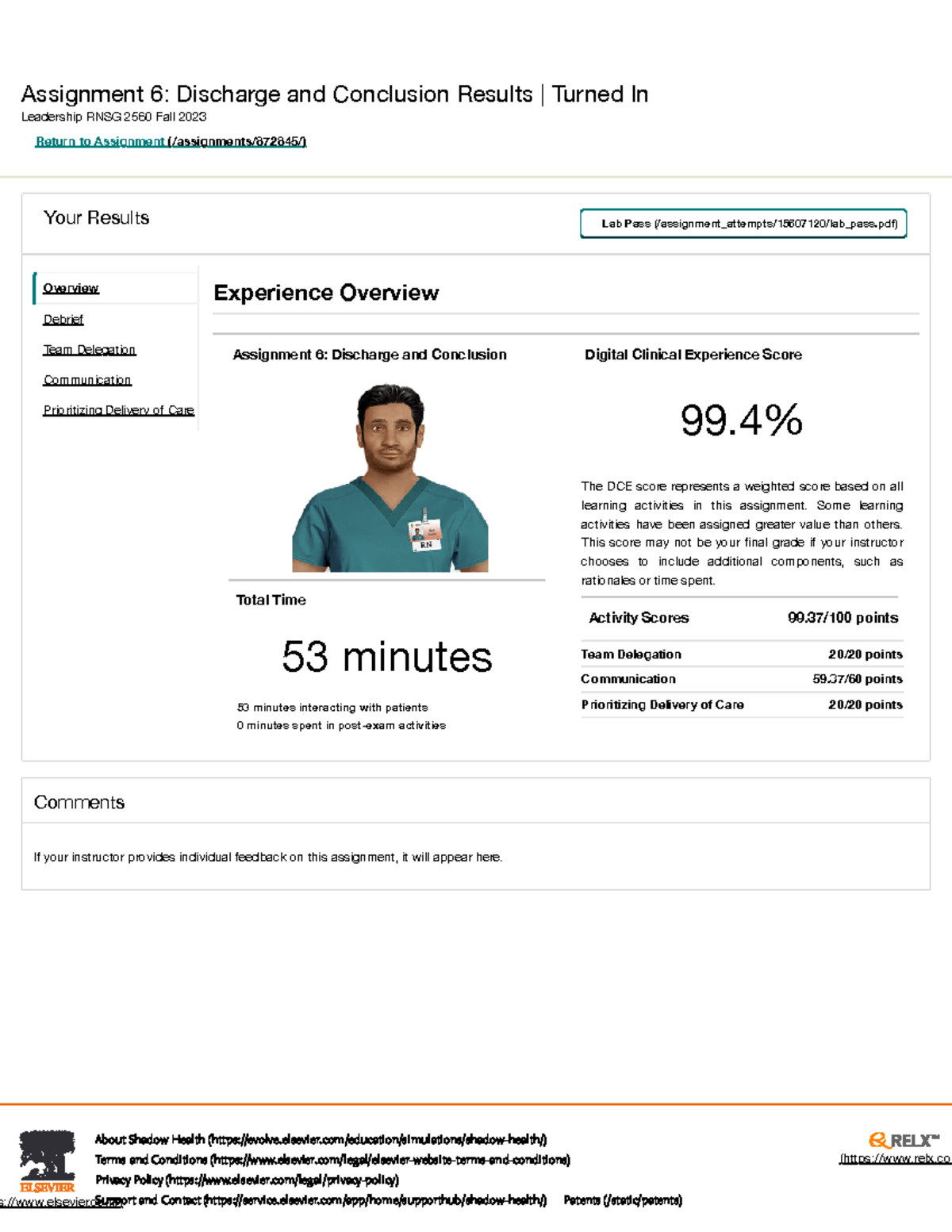 1 - Overview - SH Leadership - (6) Discharge & Conclusion - Assignment 6: Discharge and ...