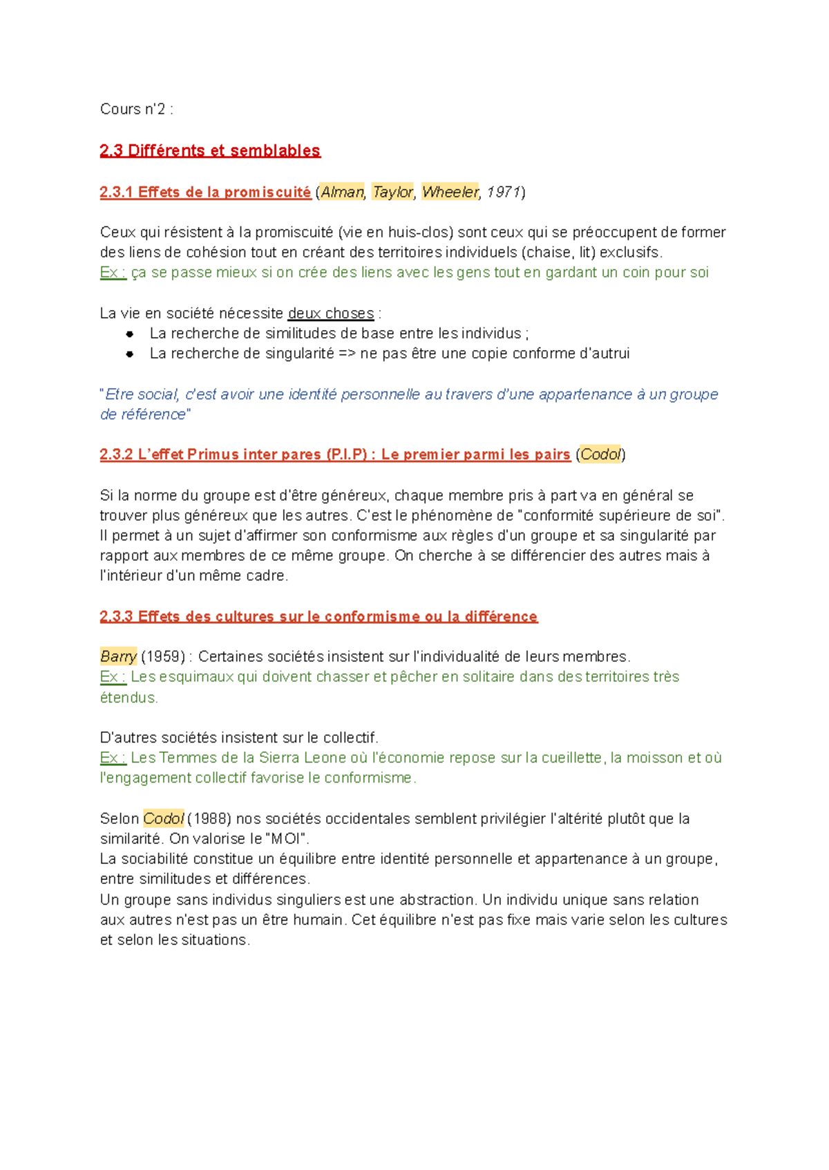 CM - Psychosociale - Notes de Cours et Concepts Clés - Studocu