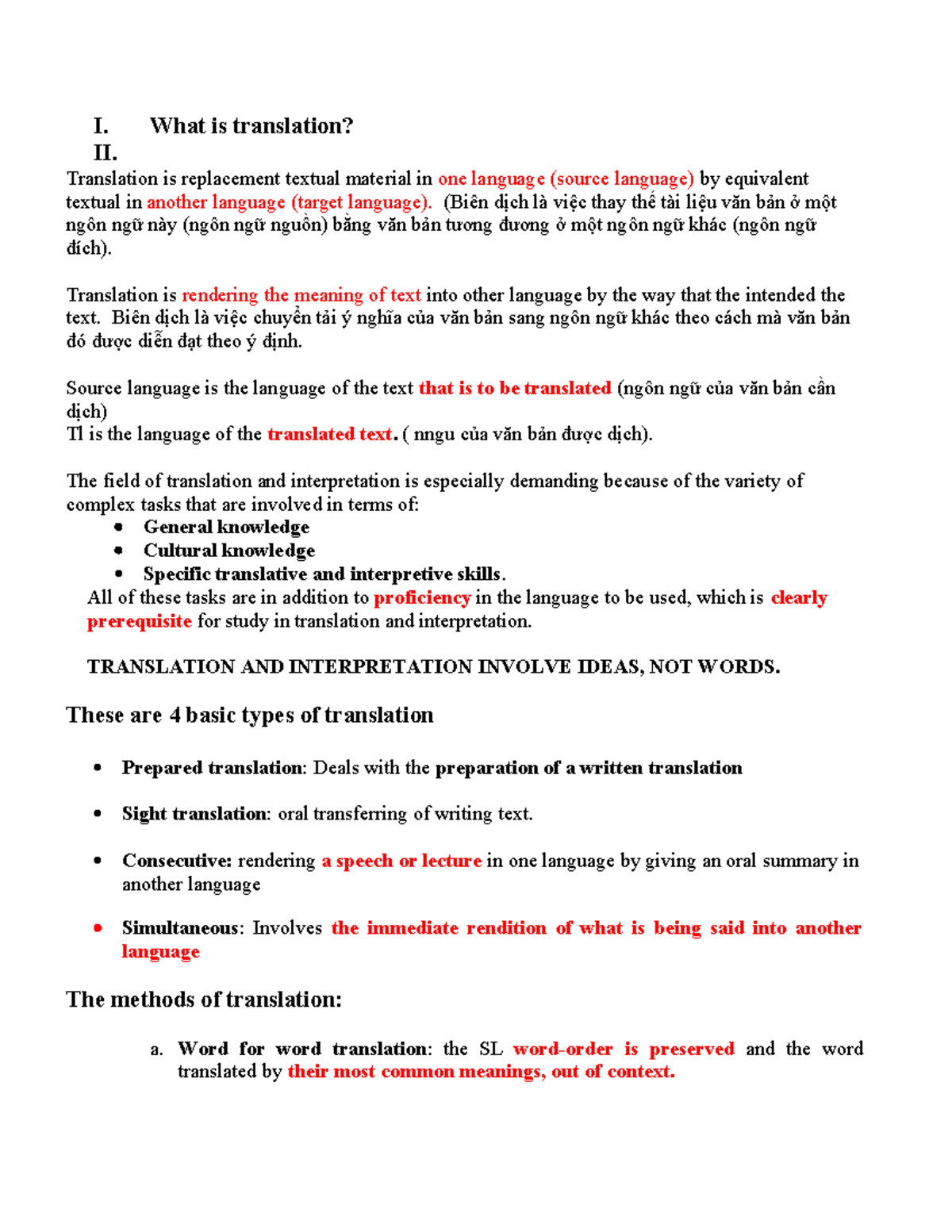 Translation Theory: Understanding Key Concepts and Methods - Studocu