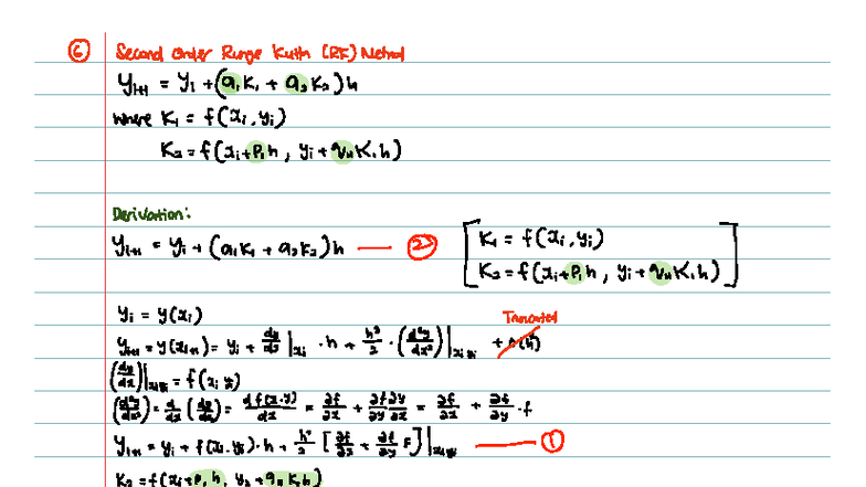 Bg2211 2 - Summary of Second Order Runge Kutta Method - Studocu