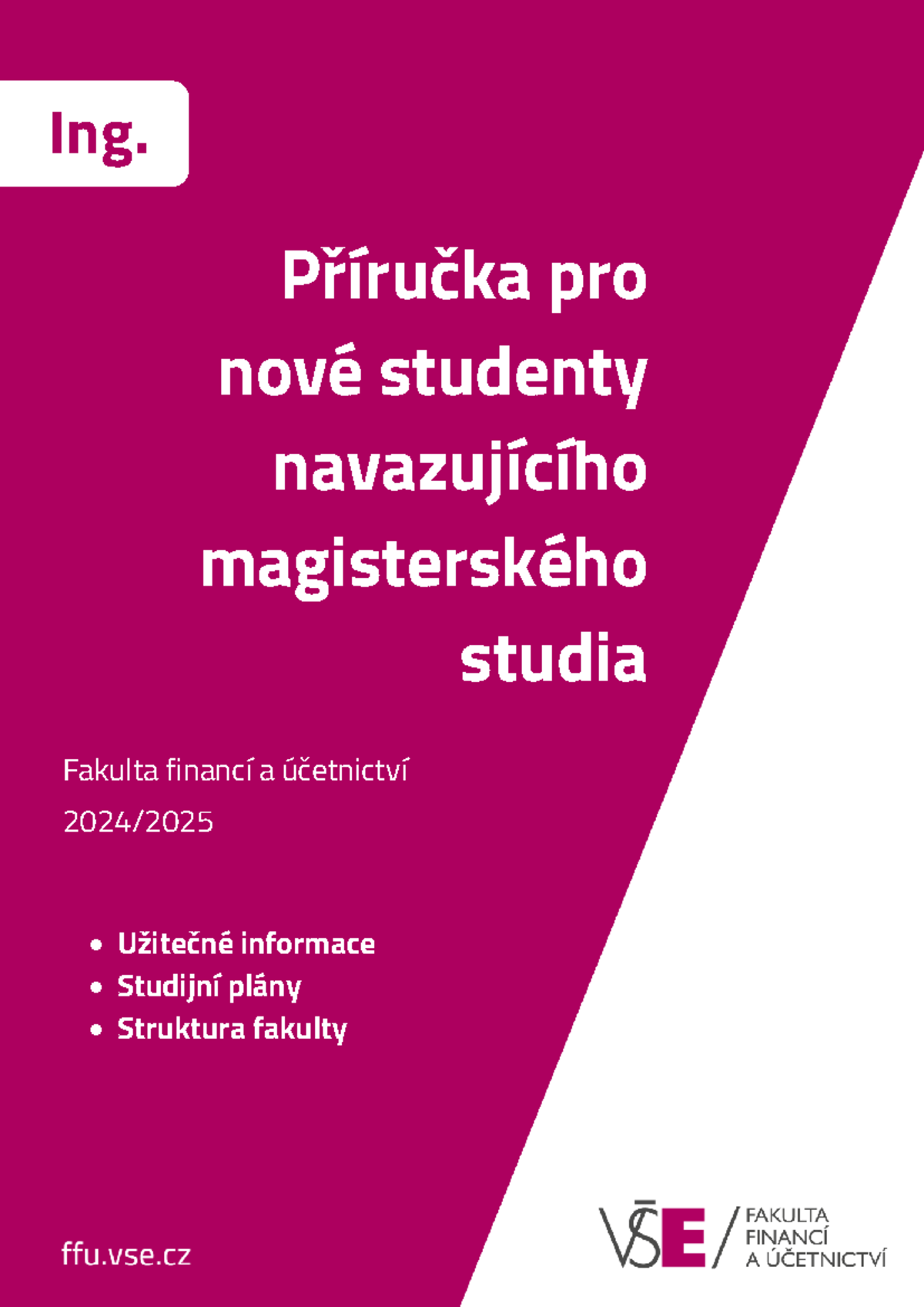 NMS 2024/2025 - Příručka pro nové studenty Mgr. studia na FFÚ - Studocu