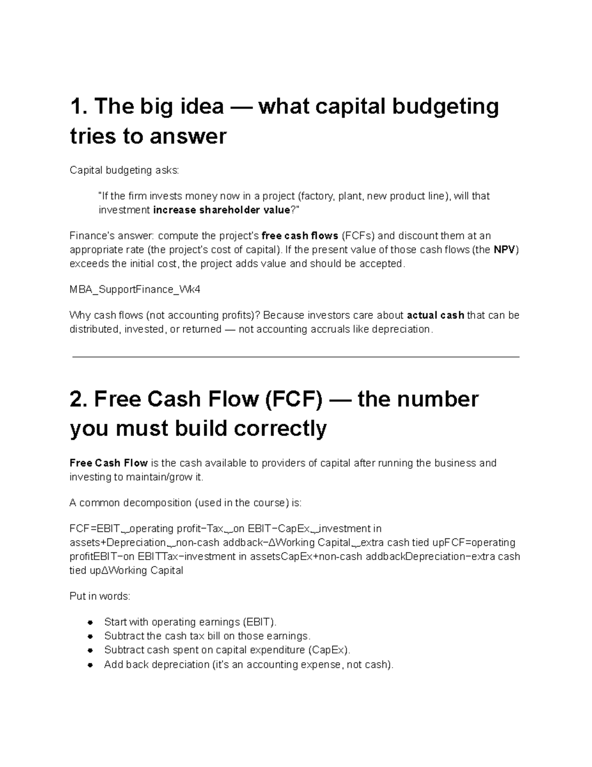 MBA_SupportFinance_Wk4_Capital_Budgeting_Concepts_and_NPV_Analysis ...