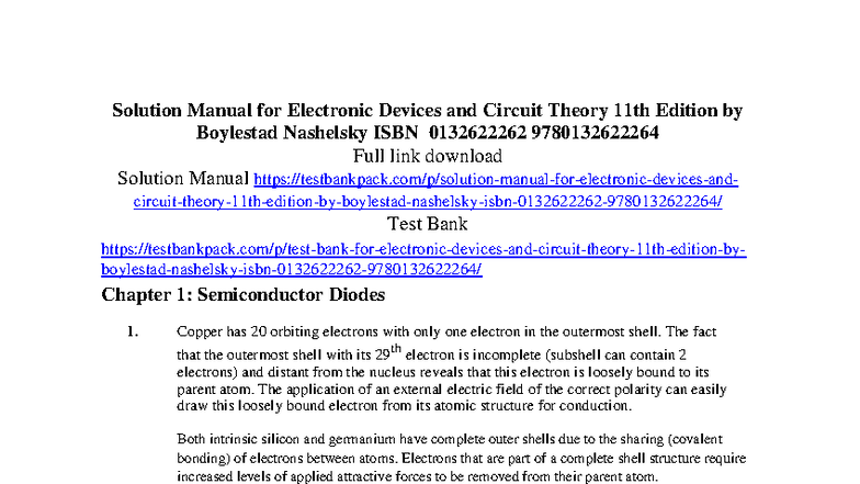Solution Manual for Electronic Devices & Circuit Theory (11th Ed ...