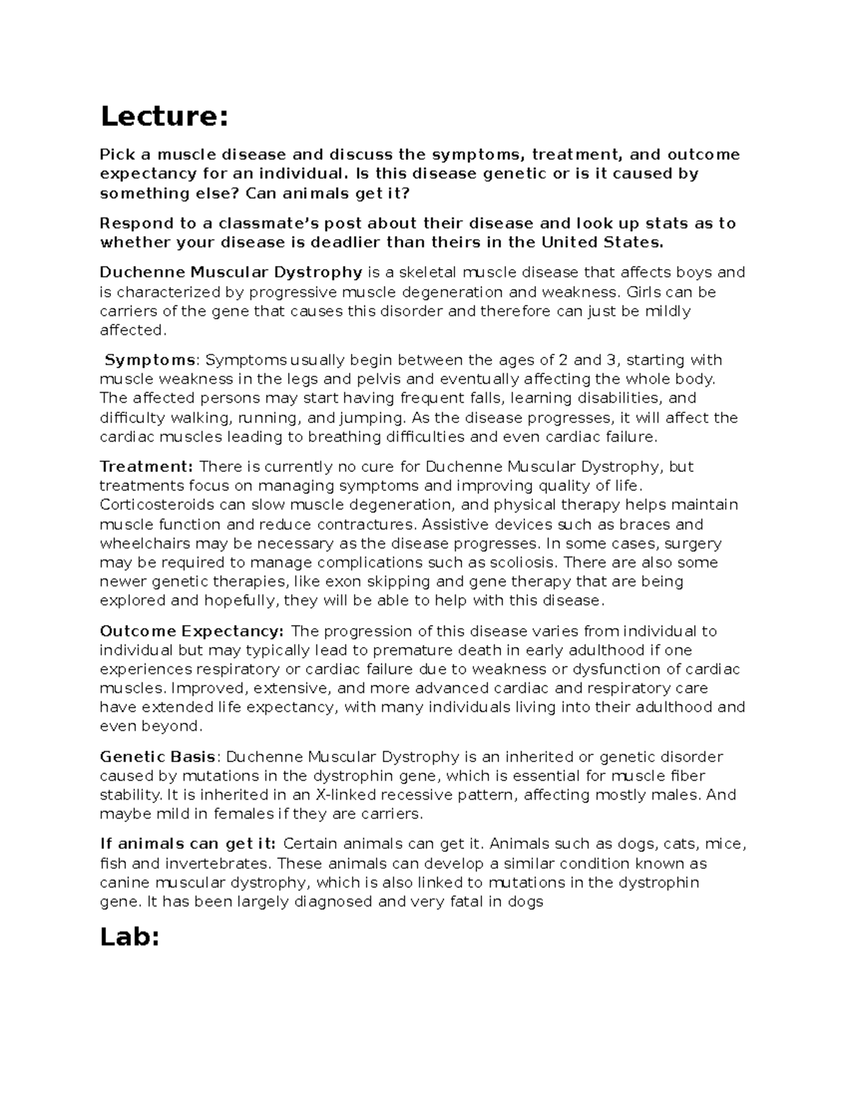 Lecture: Duchenne Muscular Dystrophy - Symptoms, Treatment, and ...