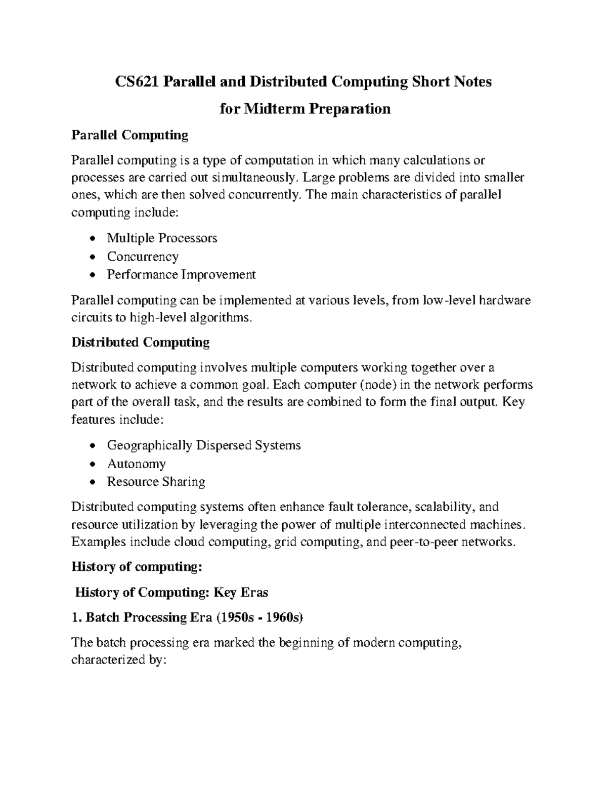 Cs621 Parallel And Distributed Computing Assignment 02 Spring 2025 6375