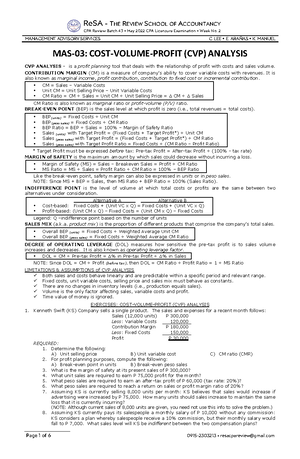 Variable and Absorption Costing - Sample Problems - SAMPLE PROBLEMS – ABSORPTION VS. VARIABLE ...